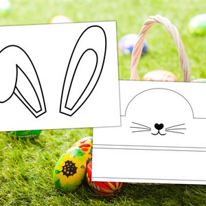 Easter Bunny Paper Crown, Bunny Ears Headband, Printable Easter Craft ...