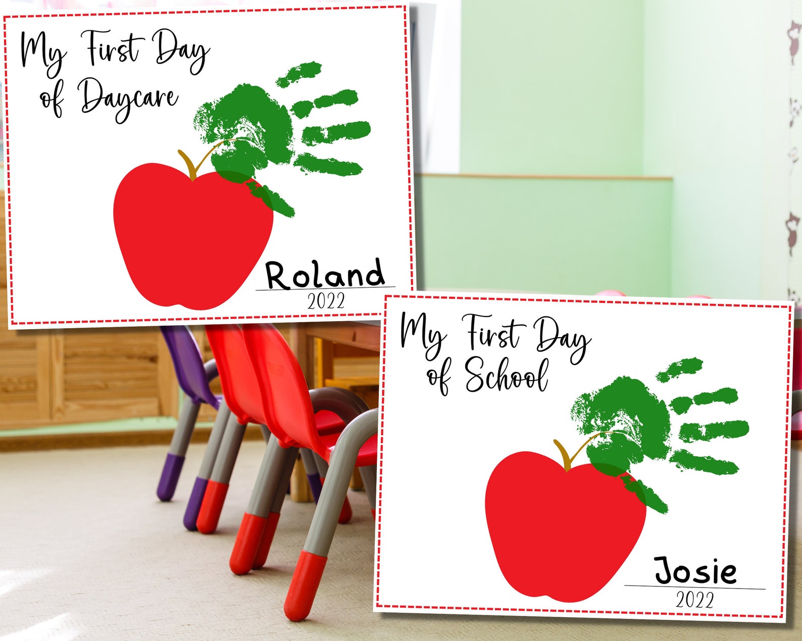 First Day of School Handprint Art First Day Handprint - Etsy