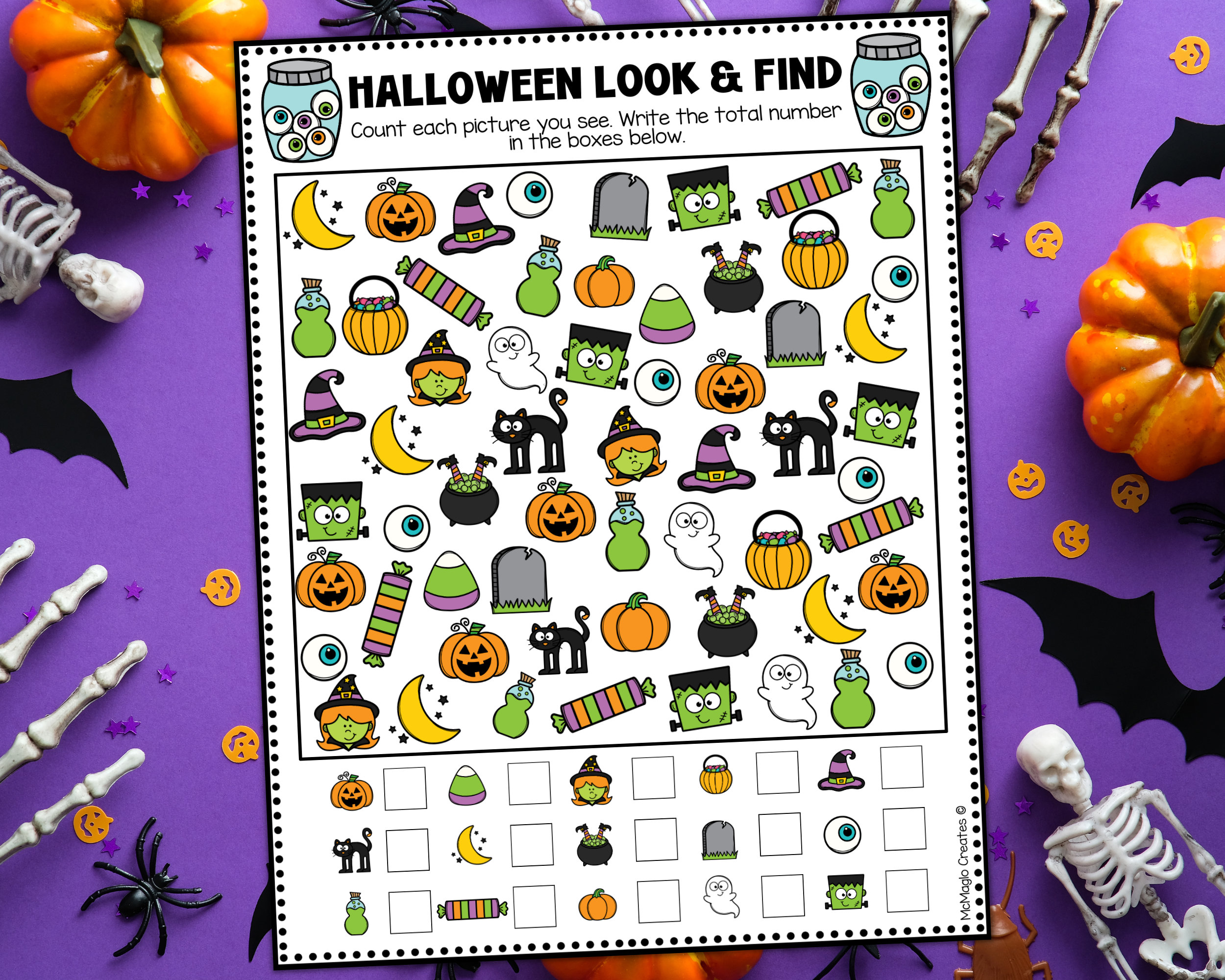 Halloween Look and Find Activity Halloween Printable Games - Etsy