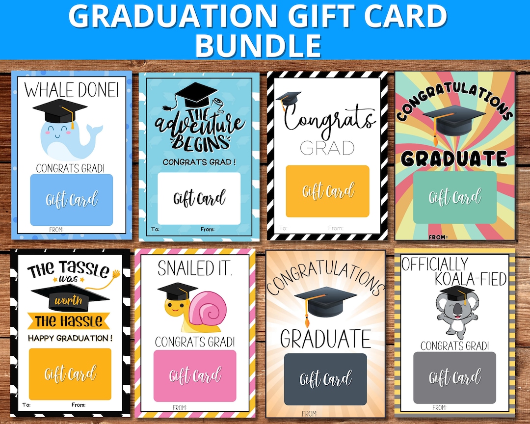 Graduation Gift Card Holder Bundle, College Graduation Gift, High ...