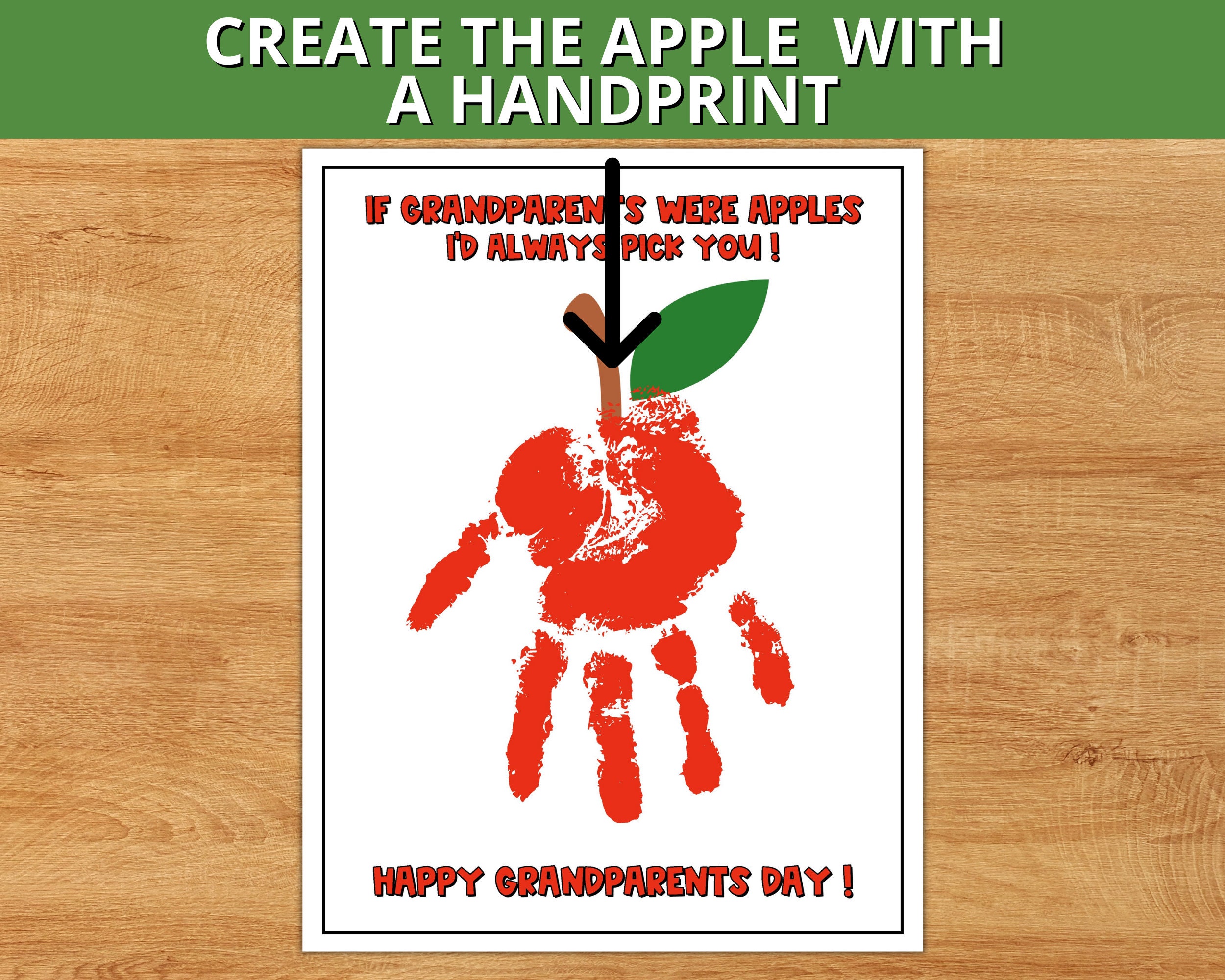 Grandparents Day Handprint Art, Grandparents Day Keepsake, Toddler ...