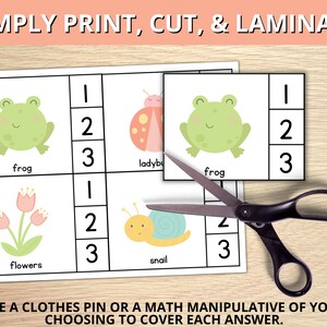 Spring Syllable Clip Cards, Printable Syllable Activity - Etsy