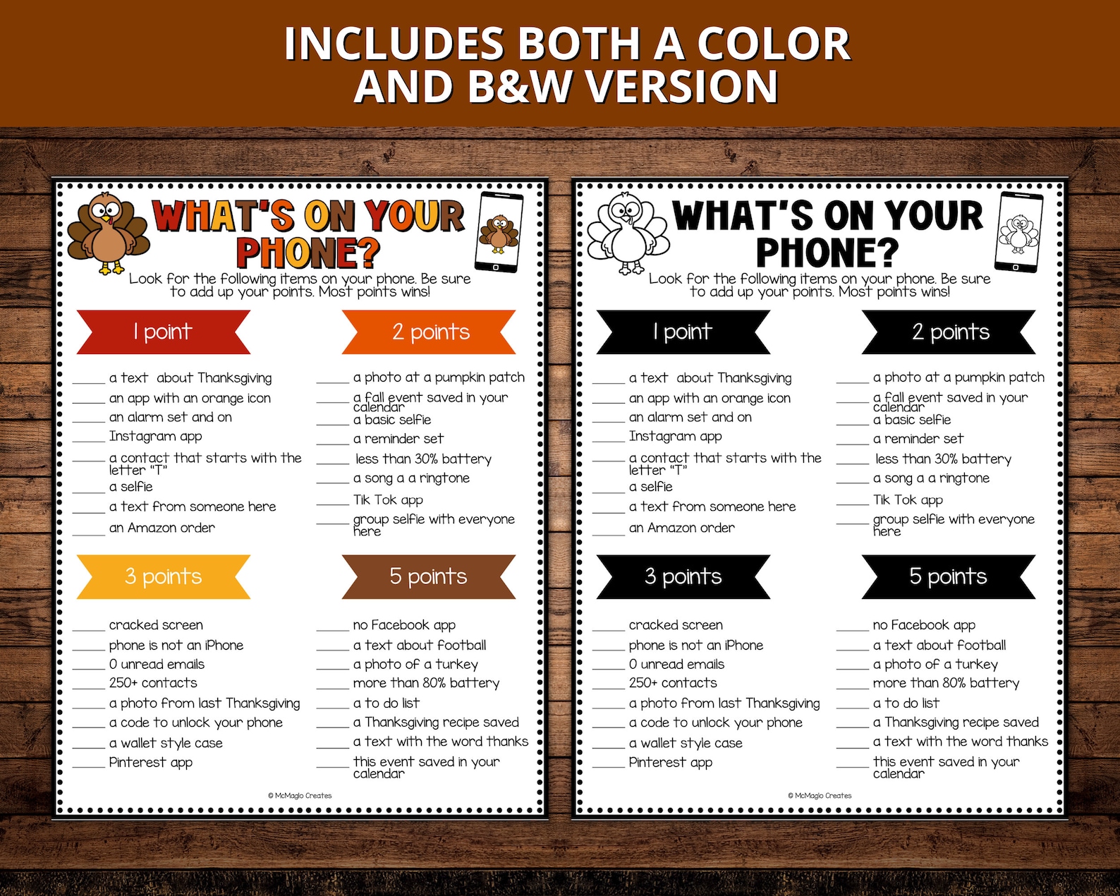 Thanksgiving What's on Your Phone Game, Thanksgiving Printable Games - Etsy