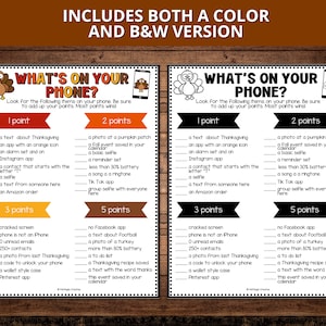 Thanksgiving What's on Your Phone Game, Thanksgiving Printable Games ...