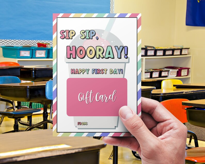 First Day of School Teacher Gift Card Holder Back to School - Etsy
