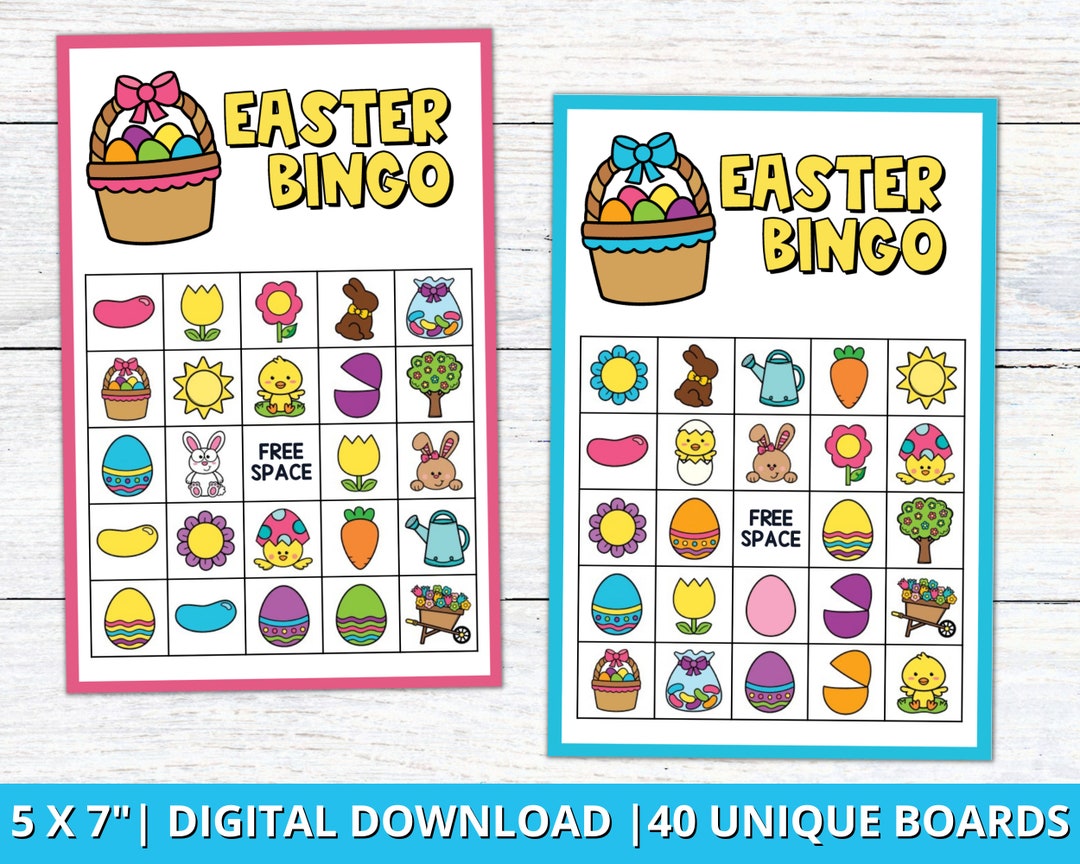 Easter Bingo Game, Easter Classroom Bingo, Easter Activity for Kids - Etsy