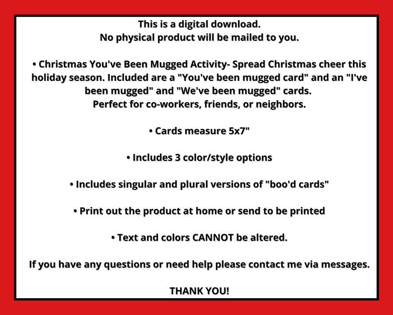 You've Been Mugged Holiday Game, I've Been Mugged Christmas Game ...