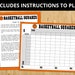 Printable Basketball Squares Game, Basketball Pool Grid, 100 Squares ...