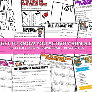 Get to Know You Activities for Kids, Back to School Activities ...