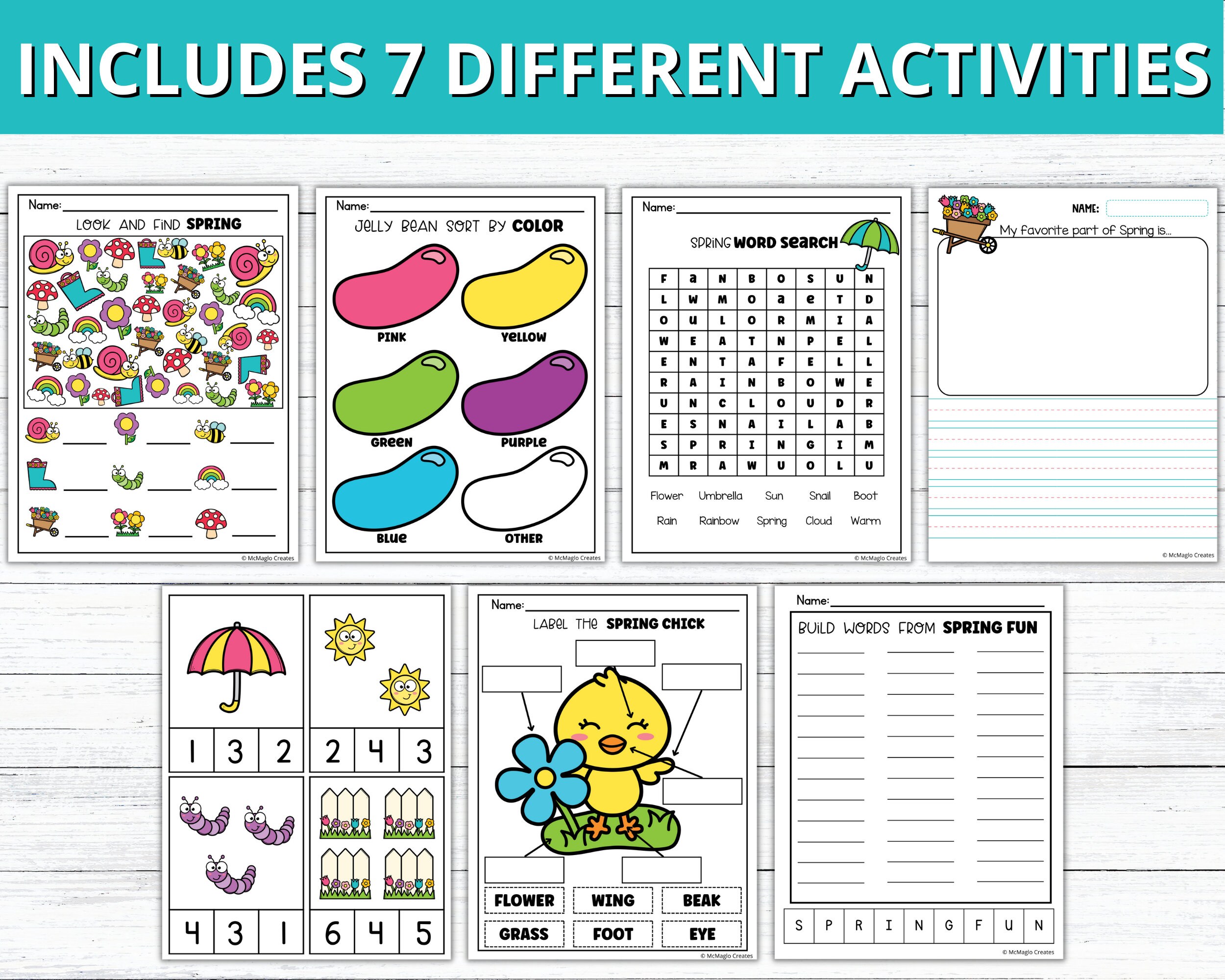 Spring Activities for Kids, Spring Classroom Centers, Look and Find ...