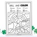 St. Patrick's Day Roll and Color Activity, St. Patrick's Day Color by ...