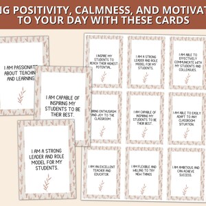 Teacher Affirmation Printable Cards, Positive Affirmations for Teachers ...