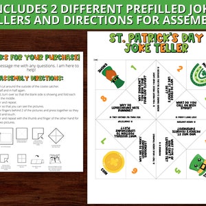 St. Patrick's Day Joke Teller St. Patty's Day Cootie - Etsy