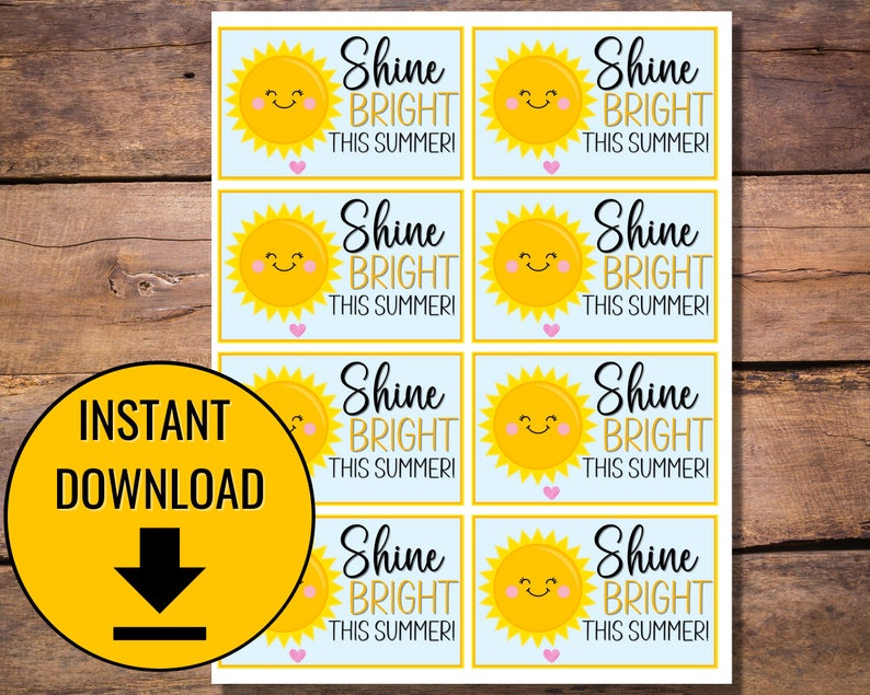 End of the Year Gift Tag for Students and Teachers Editable - Etsy