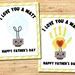 Father's Day Handprint Art Keepsake, I Love You a Watt Father's Day ...
