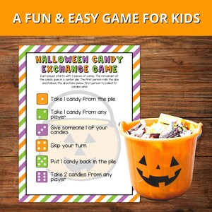 Halloween Candy Exchange Dice Game, Candy Dice Game Printable ...