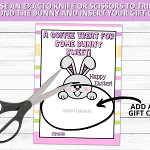 Coffee Easter Gift Card Holder Printable, Teacher Easter Gift, Easter ...