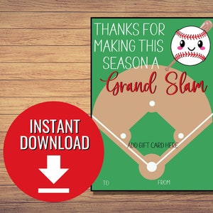 Baseball Coach Gift Card Holder, Thank You Coach Gift, Baseball Coach ...