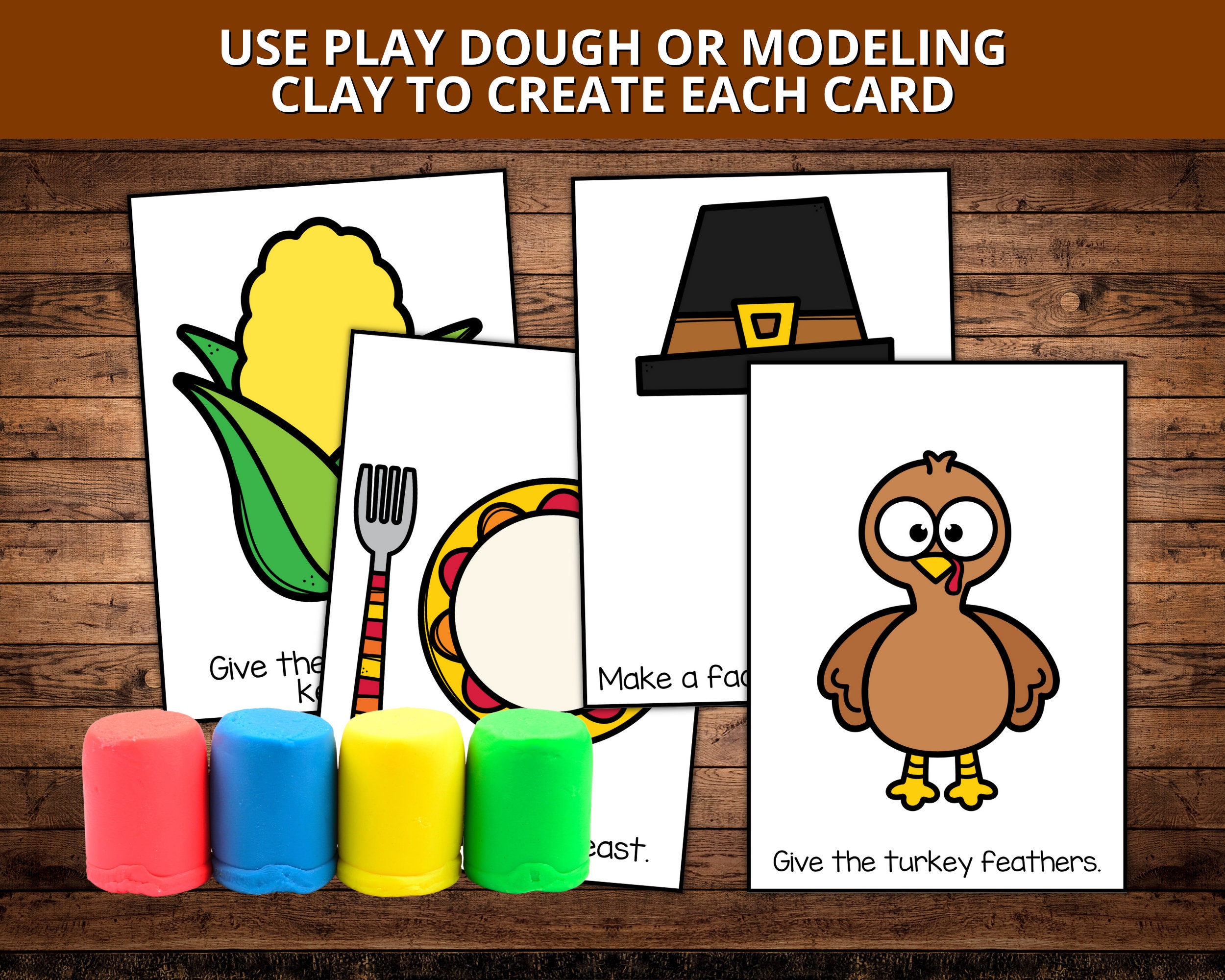 Thanksgiving Play Dough Mats, Printable Play Dough Mats, Thanksgiving ...