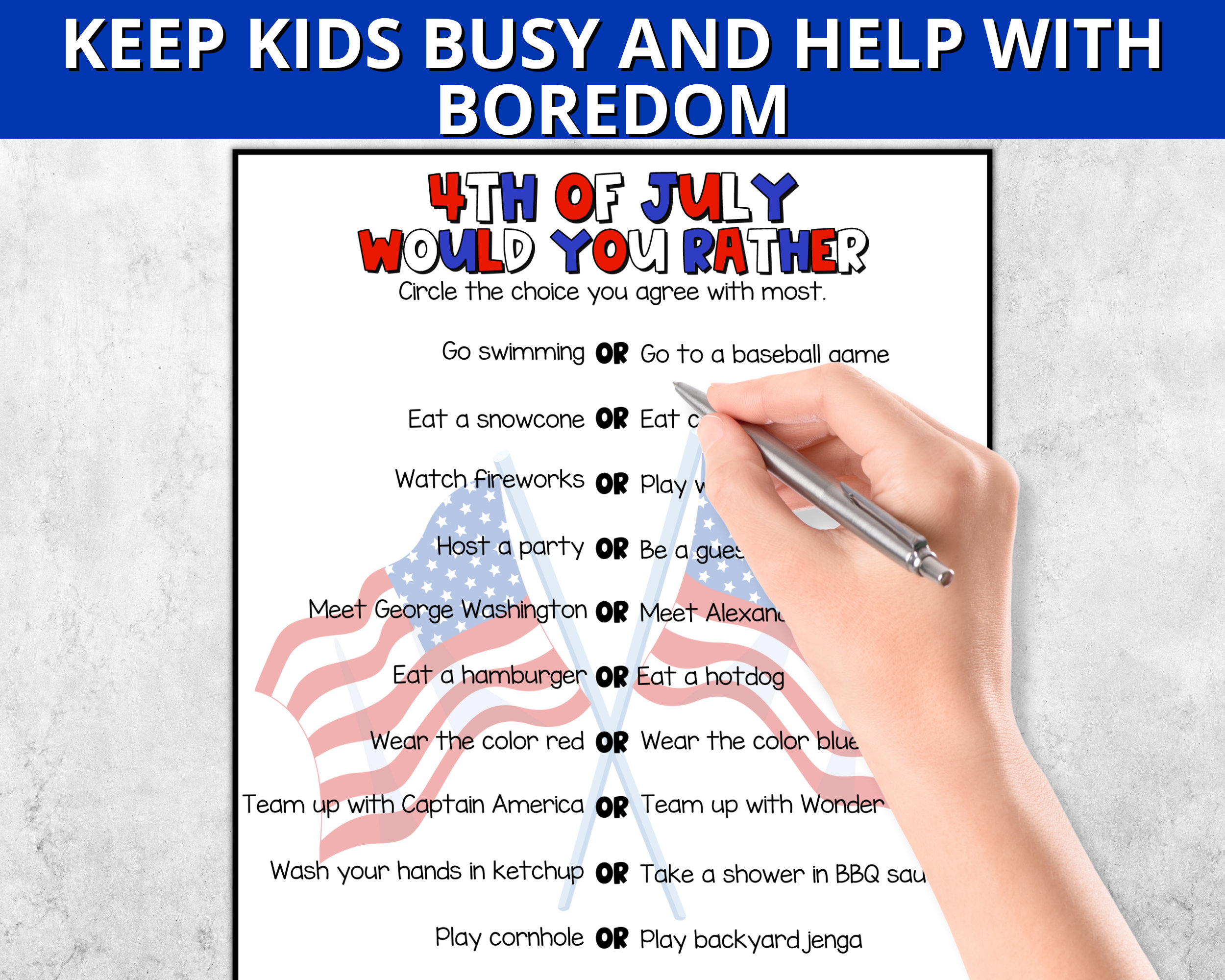 Fourth of July Printable Activities Bundle 4th of July Games - Etsy