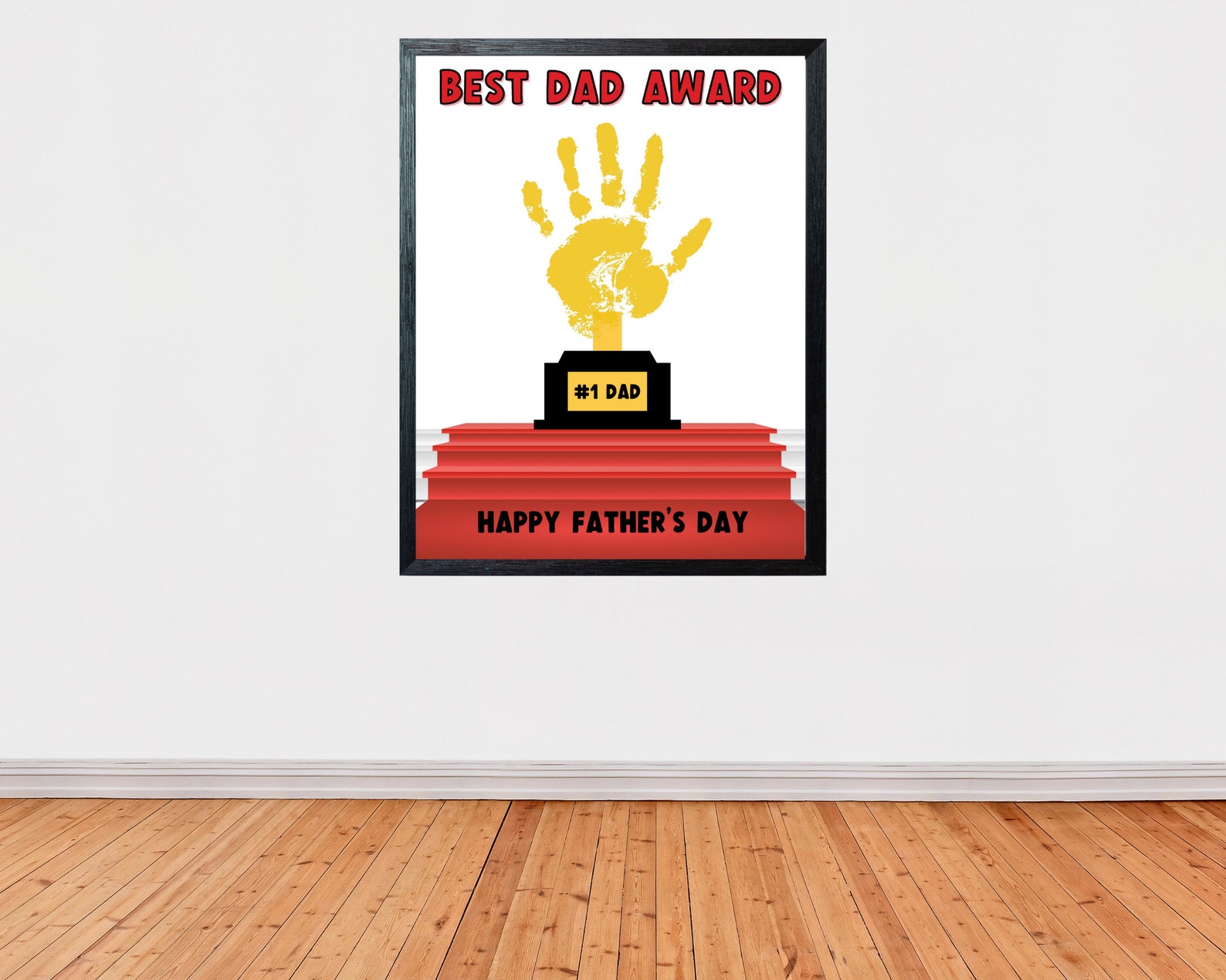 Father's Day Hand Print Art Keepsake Printable - Etsy