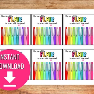 Back to School Teacher Gift Tag Flair Pen Gift Tag First Day - Etsy