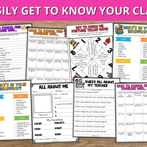 Get to Know You Activities for Kids, Back to School Activities ...