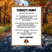 Printable Turkey Hunt Game, Thanksgiving Scavenger Hunt, Thanksgiving ...