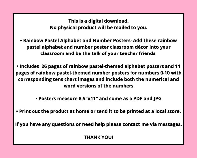 Pastel Rainbow Alphabet and Number Posters Groovy Classroom - Etsy