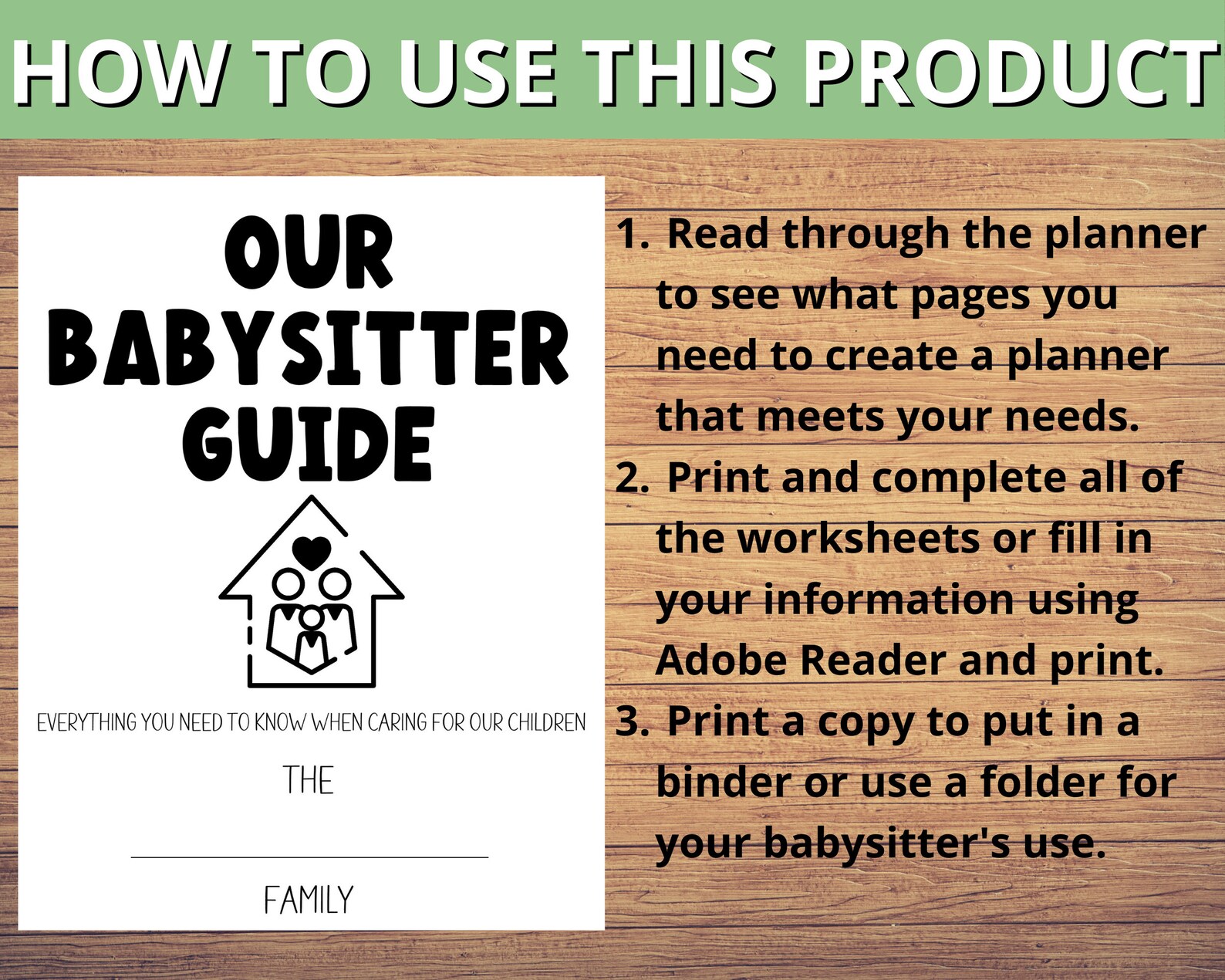 Babysitter Kit Printables, Babysitter Information Sheet, Babysitter's ...