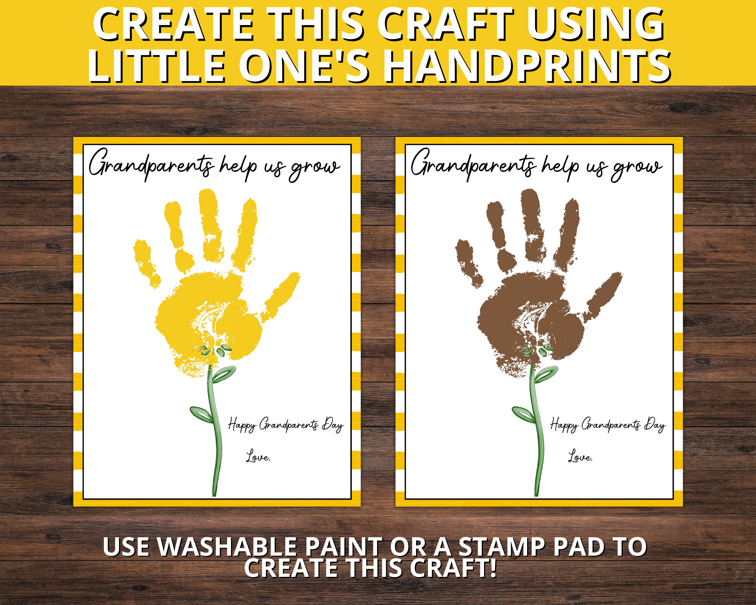 Grandparents Day Handprint Art, Grandparents Day Keepsake, Daycare ...