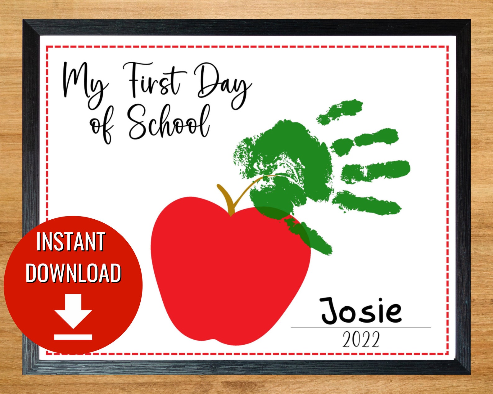 First Day of School Handprint Art First Day Handprint - Etsy