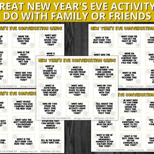 New Year's Eve Conversation Cards New Year's Eve - Etsy