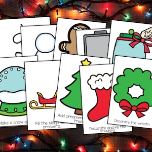 Christmas Play Dough Mats, Printable Play Dough Mats, Christmas ...