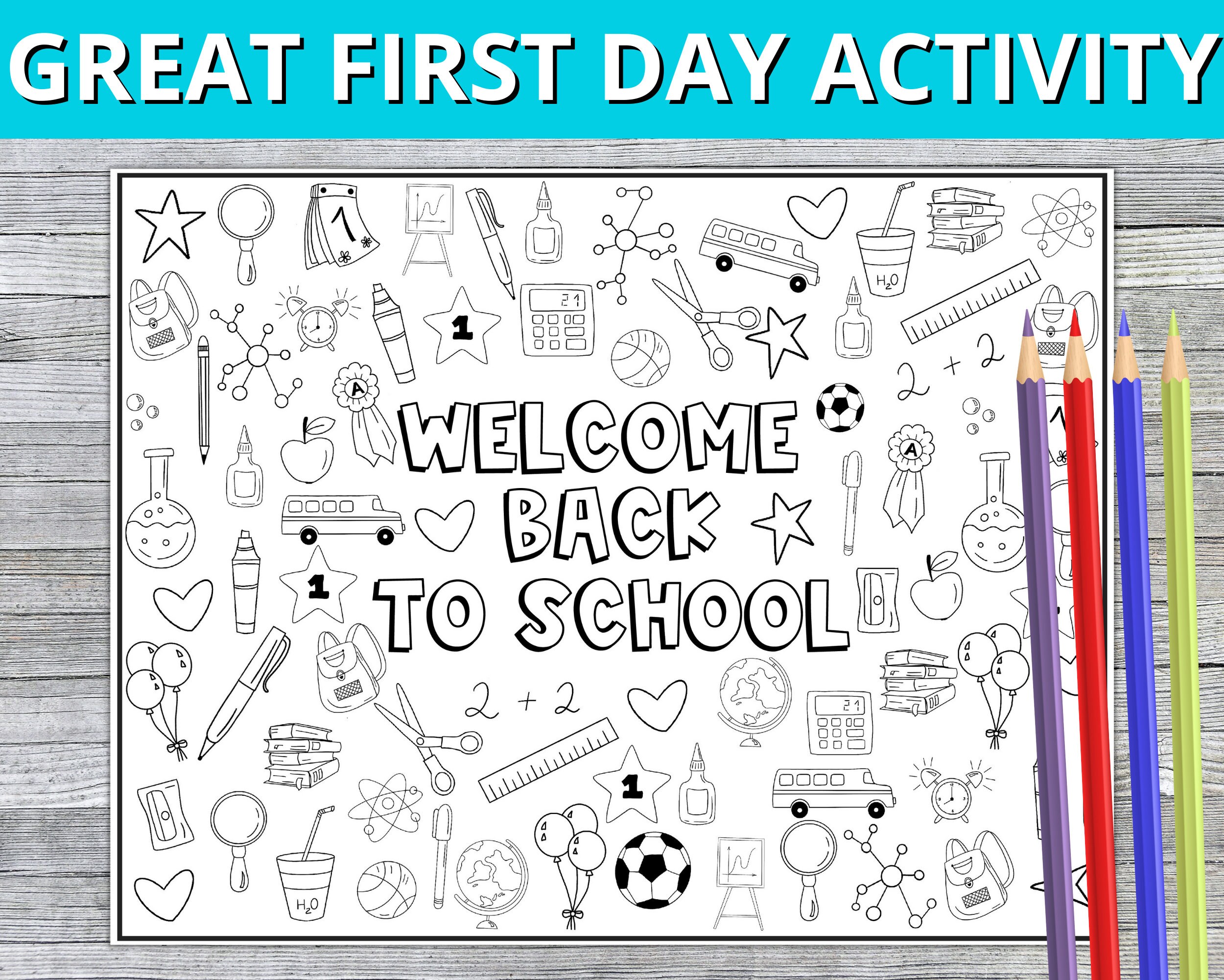 Back to School Coloring Pages, Welcome Back to School Coloring Sheets ...