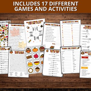 Thanksgiving Games and Activities, Thanksgiving Party Game, Fun ...