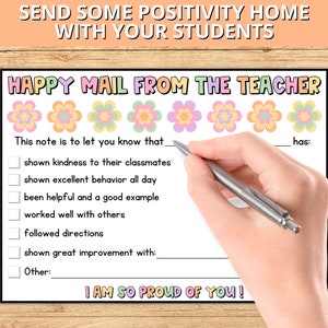 Happy Mail Teacher Communication Notes, Teacher Mail Cards, Note From ...