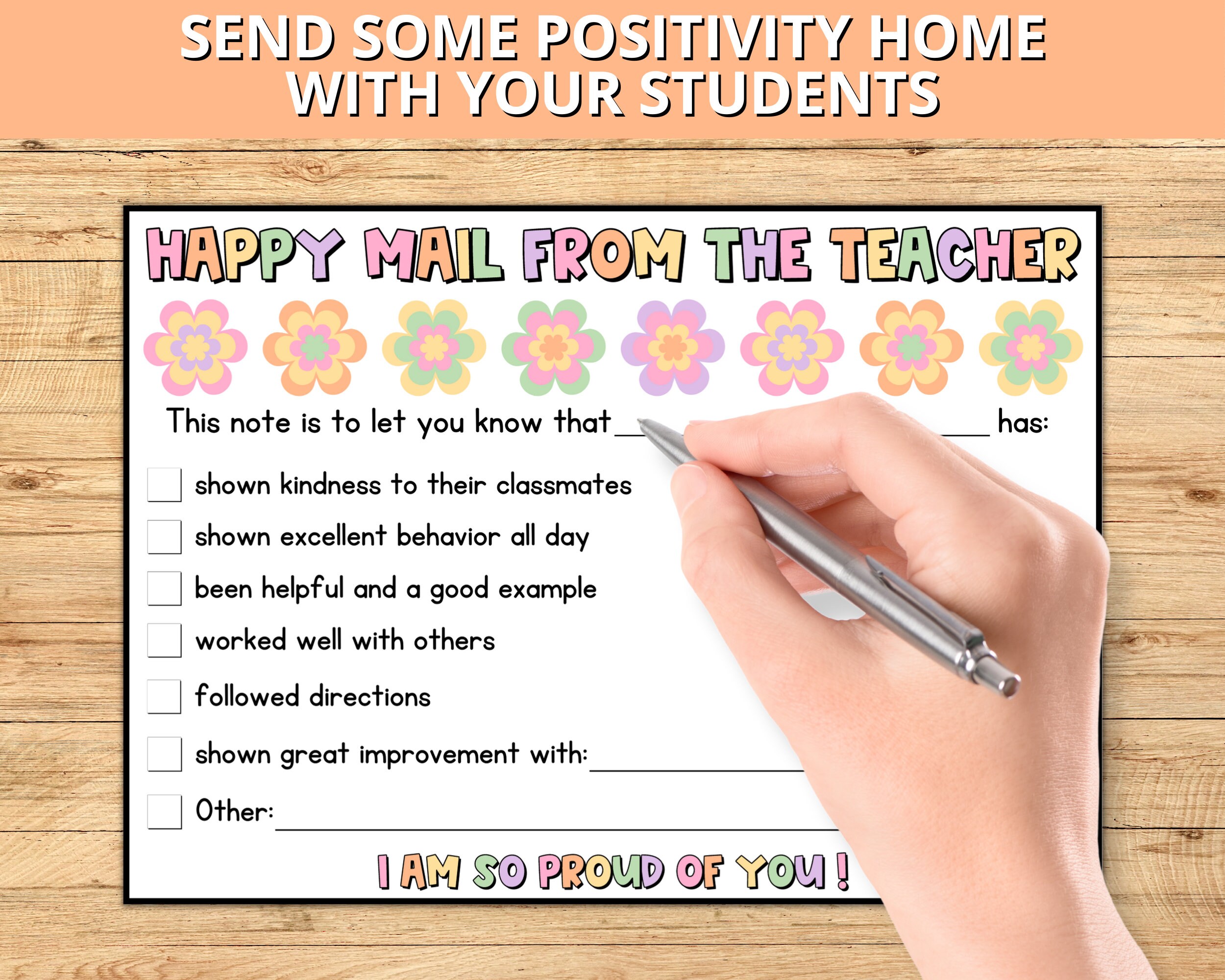 Happy Mail Teacher Communication Notes, Teacher Mail Cards, Note From ...