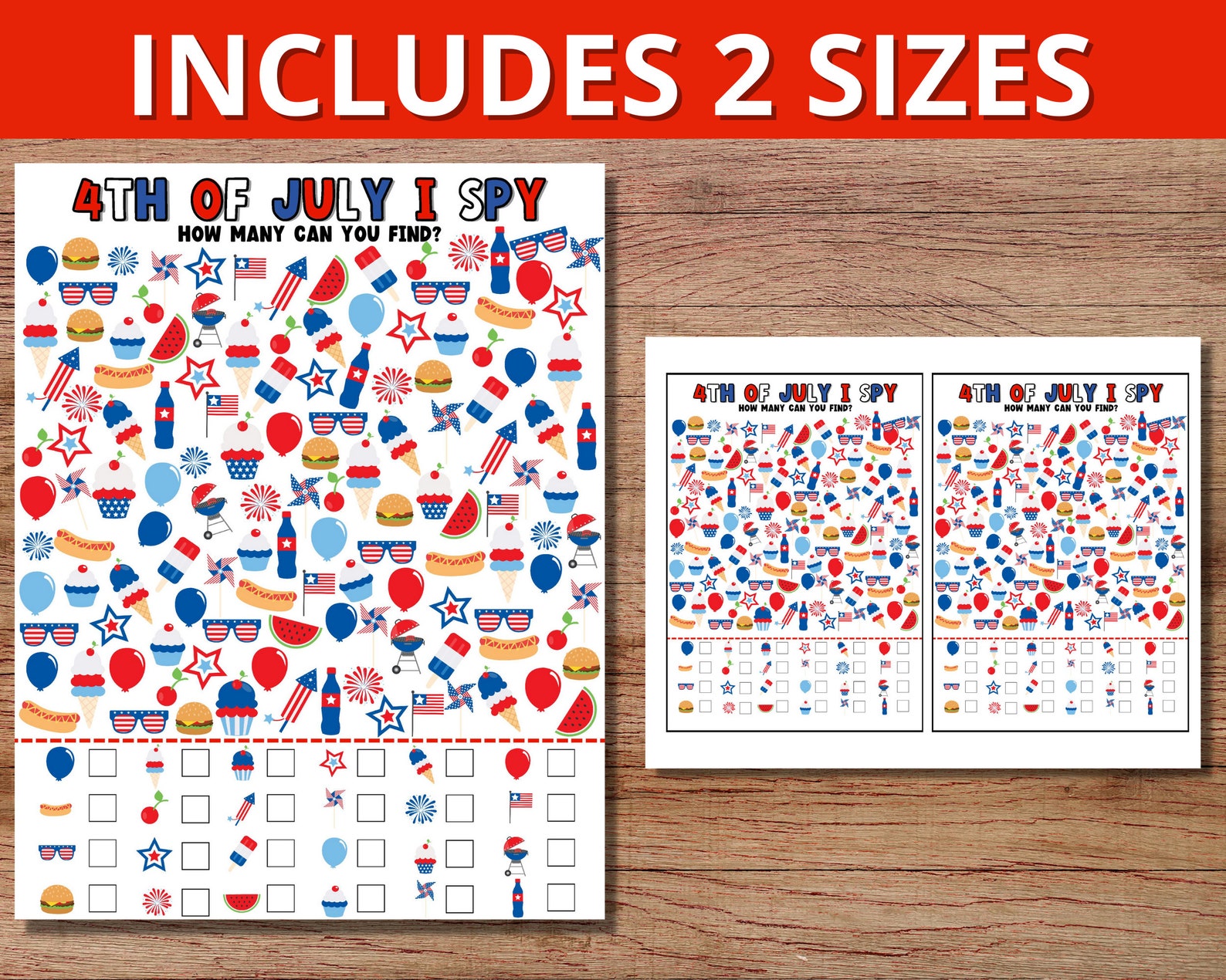 4th of July I Spy Activity 4th of July Printable Activity for - Etsy