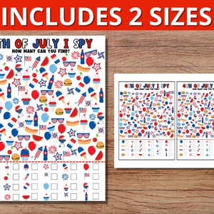 4th of July I Spy Activity 4th of July Printable Activity for - Etsy