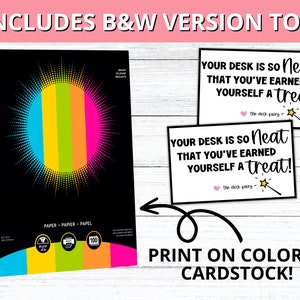 Desk Fairy Notes, Printable Desk Fairy Treat Cards, Desk Fairy Tags - Etsy