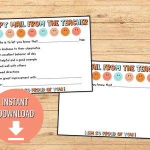 Happy Mail Teacher Communication Notes Teacher Mail Cards - Etsy