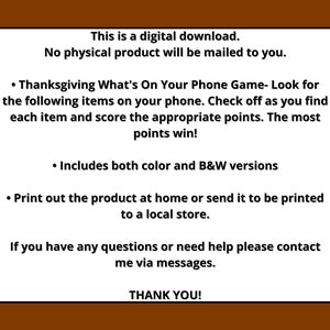 Thanksgiving What's on Your Phone Game, Thanksgiving Printable Games ...