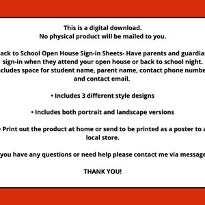 Back to School Open House Sign in Sheet Classroom Sign in - Etsy