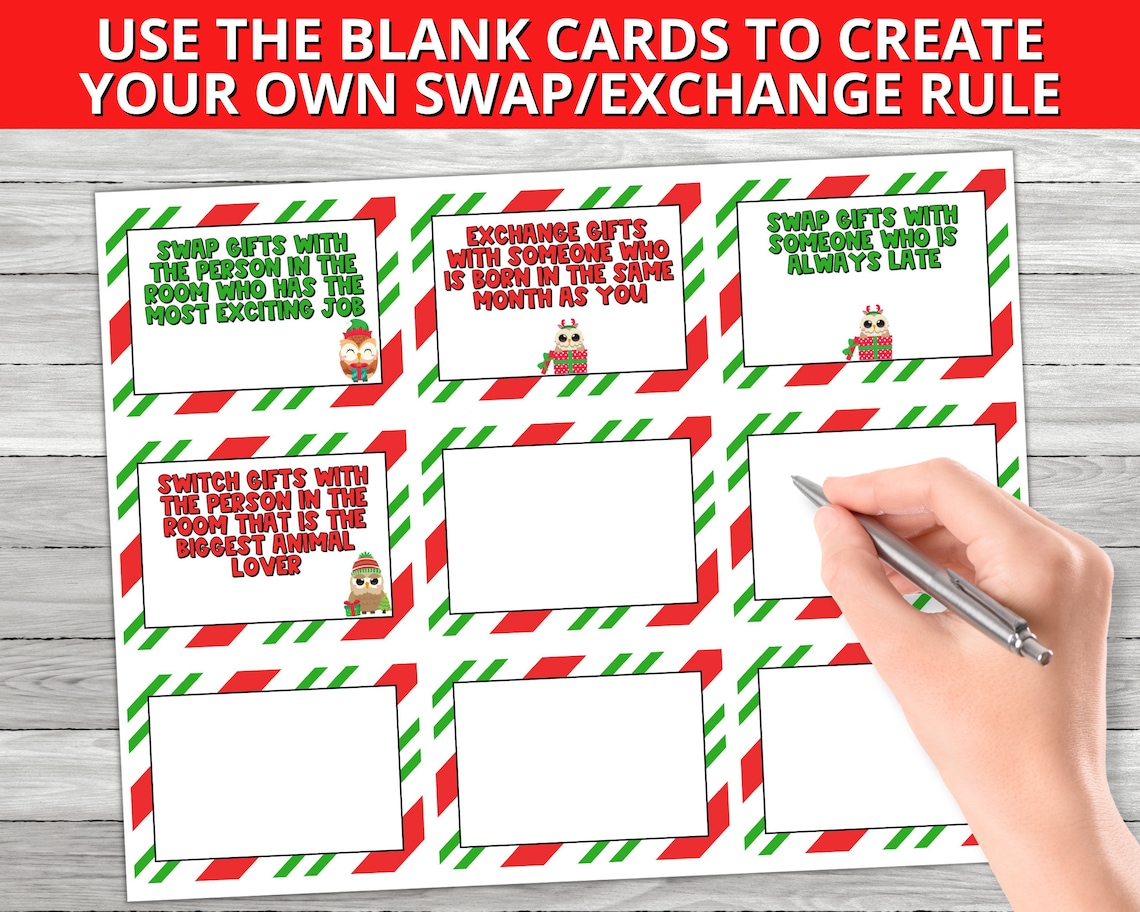 Christmas Gift Exchange Game Yankee Swap White Elephant Gift - Etsy