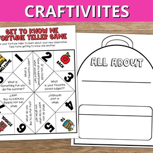 Get to Know You Activities for Kids, Back to School Activities ...
