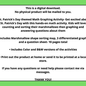 St. Patrick's Day Cereal Marshmallow Math Graphing Activity ...