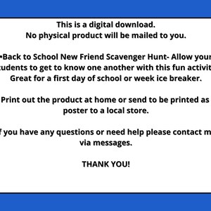 Back to School New Friend Scavenger Hunt Find Someone Who - Etsy