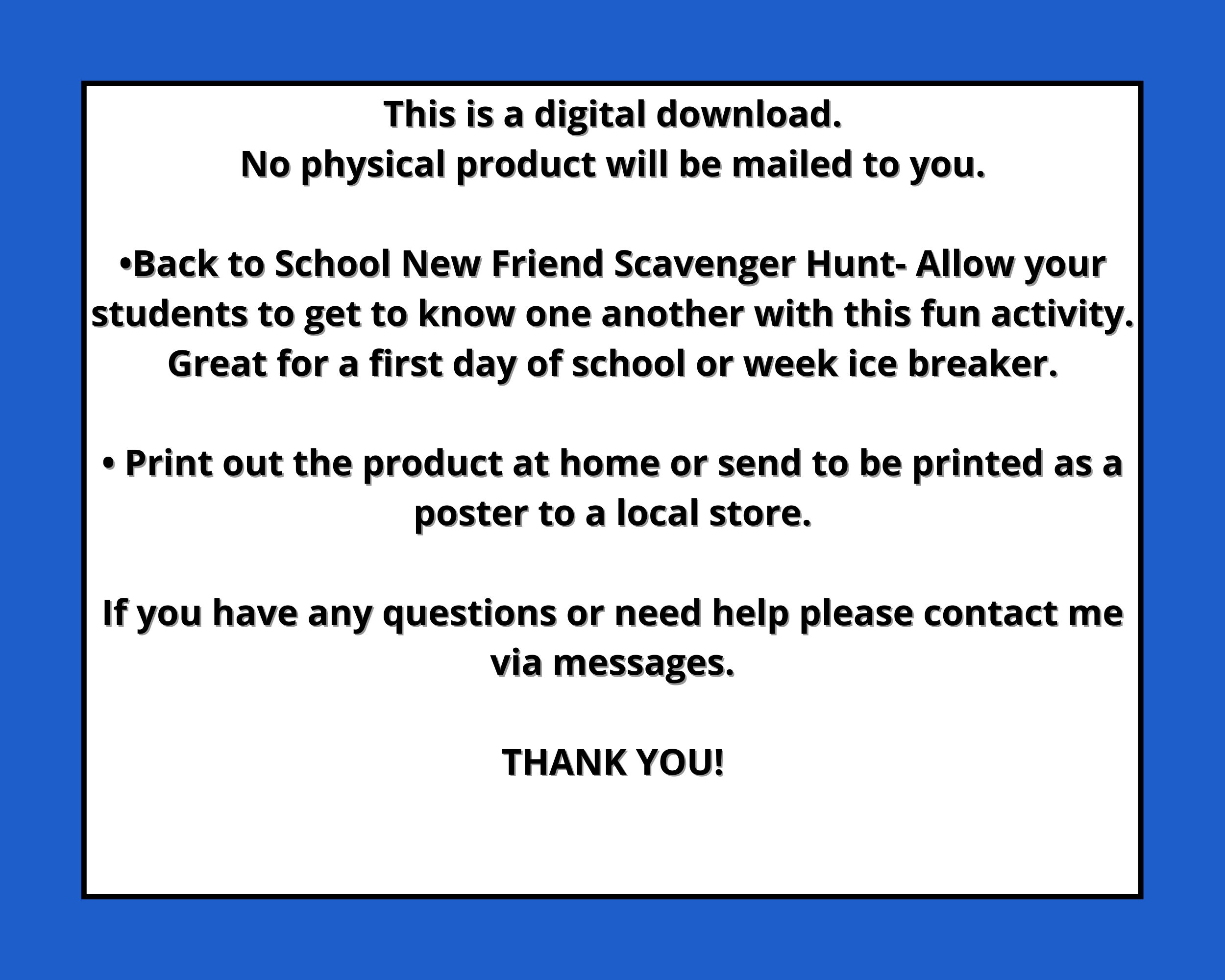 Back to School New Friend Scavenger Hunt Find Someone Who - Etsy Australia