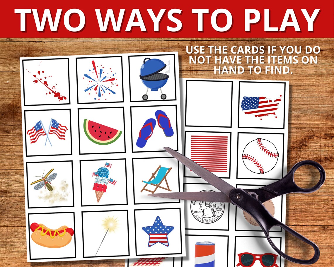 4th of July Scavenger Hunt 4th of July Printable Activity for - Etsy